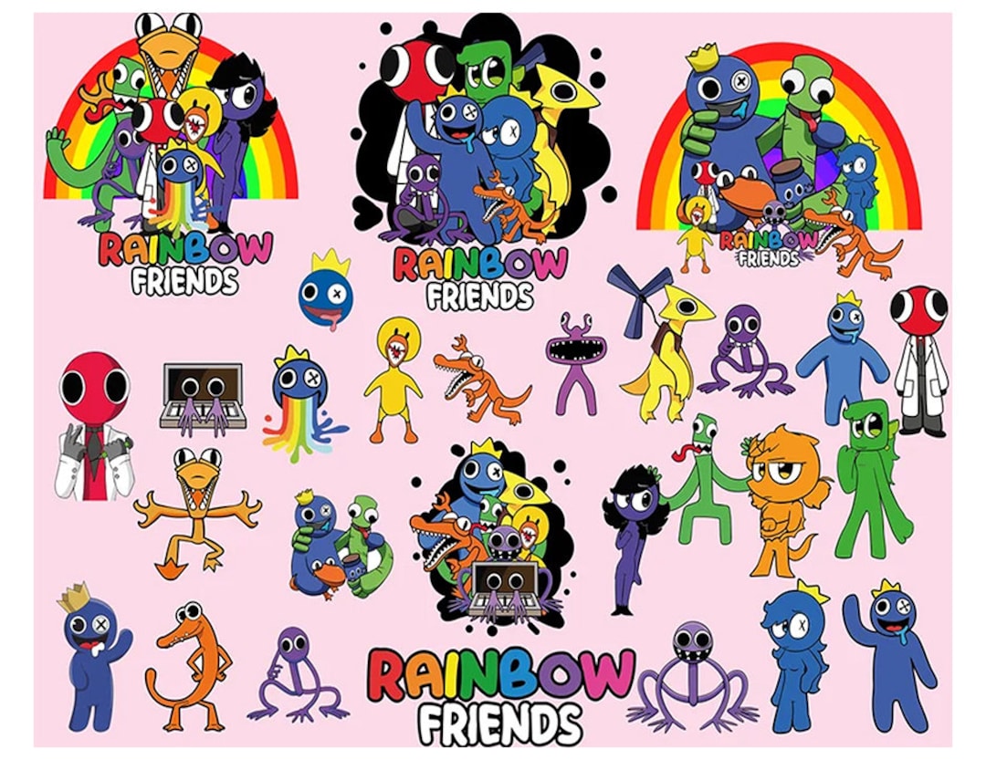30 Rainbow Friends SVG, Rainbow Friends PNG, Sublimation, Transfer ...