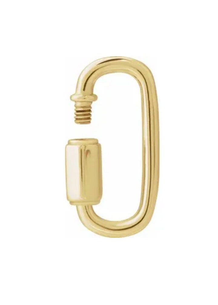 10K Gold Link Lock Gold Charm Bail Locking Clasp Charm Bail Enhancer ...