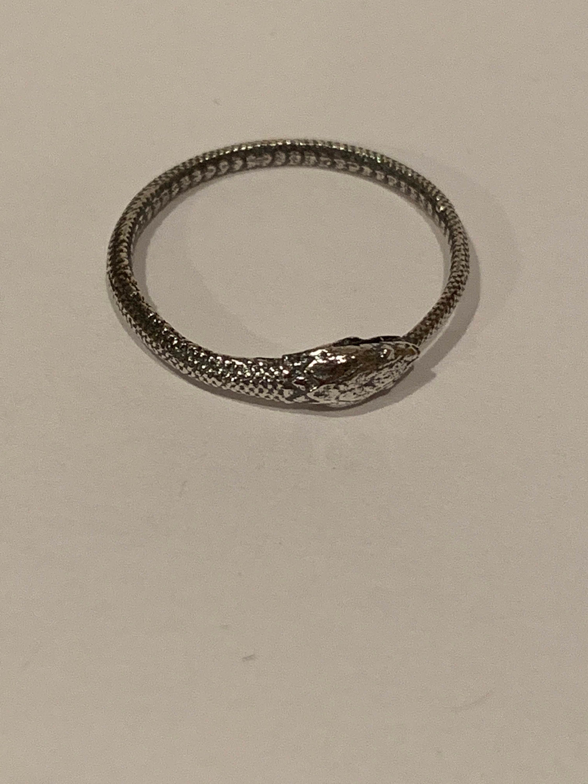 Ouroboros Snake Ring Serpent Symbol .925 Sterling Silver Snake | Etsy