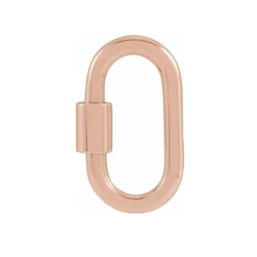 Link Lock Carabiner Locking Clasp Charm Bail Enhancer Sterling Silver ...