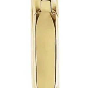 10K, 14K, 18K Solid Gold Sterling Silver Charm Hinged Bail Push Clasp ...