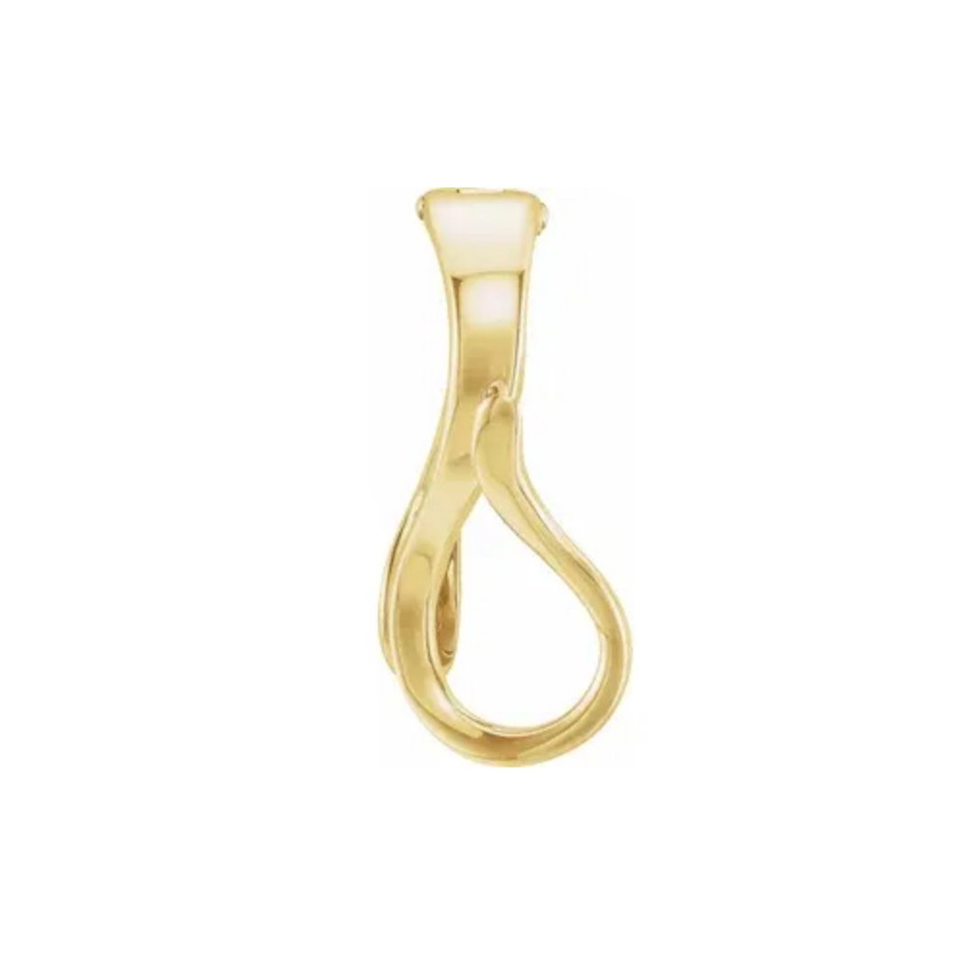 14K Solid Gold Hinged Bail, Hanger Bail for Pendant, Charm Bail, Bail ...
