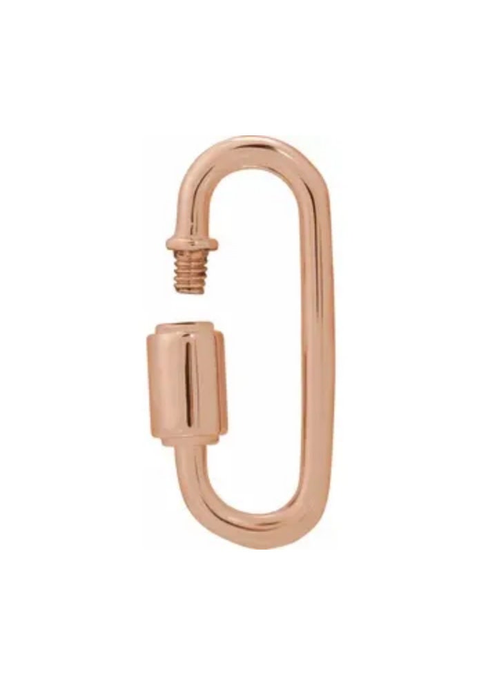 10K Gold Link Lock Gold Charm Bail Locking Clasp Charm Bail Enhancer ...