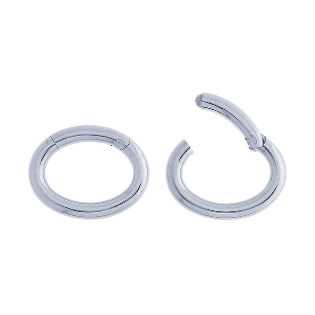 Sterling Silver Oval Hinged Push Clasp, Charm Clasp, Hook Push Clasp - Etsy