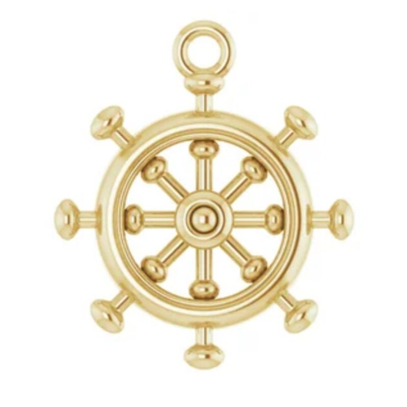 Ship Wheel Charm - Etsy
