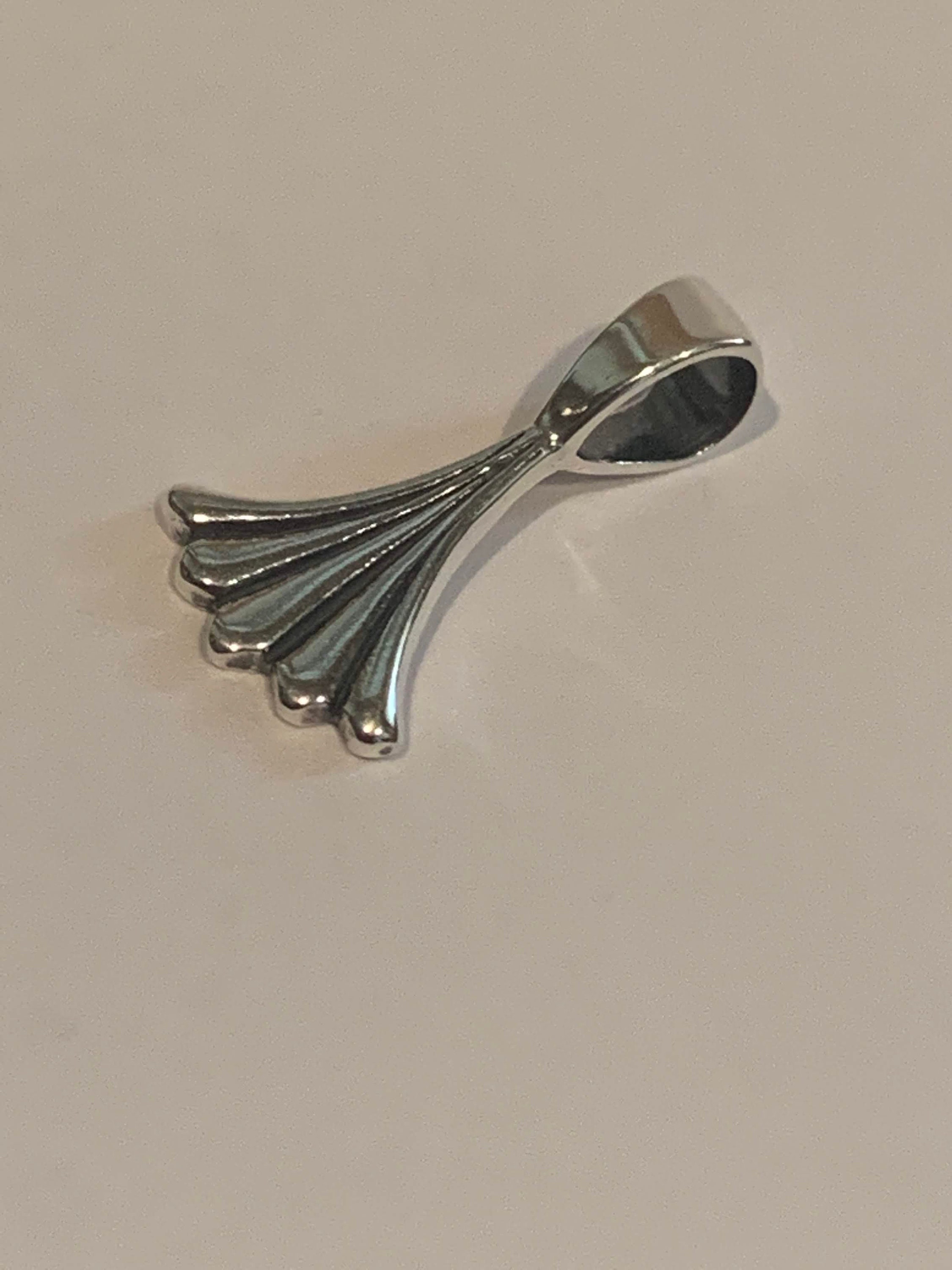 Bail Enhancer Fluted Glue-on for Cabochons Enamels Silver - Etsy