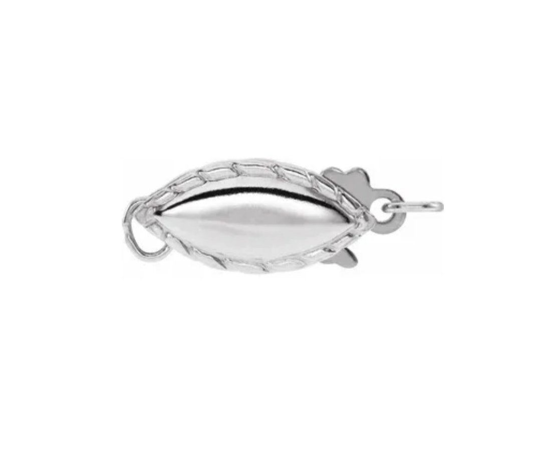 Sterling Silver Safety Fish Hook Clasp, Pearl Clasp, Safety Catch ...