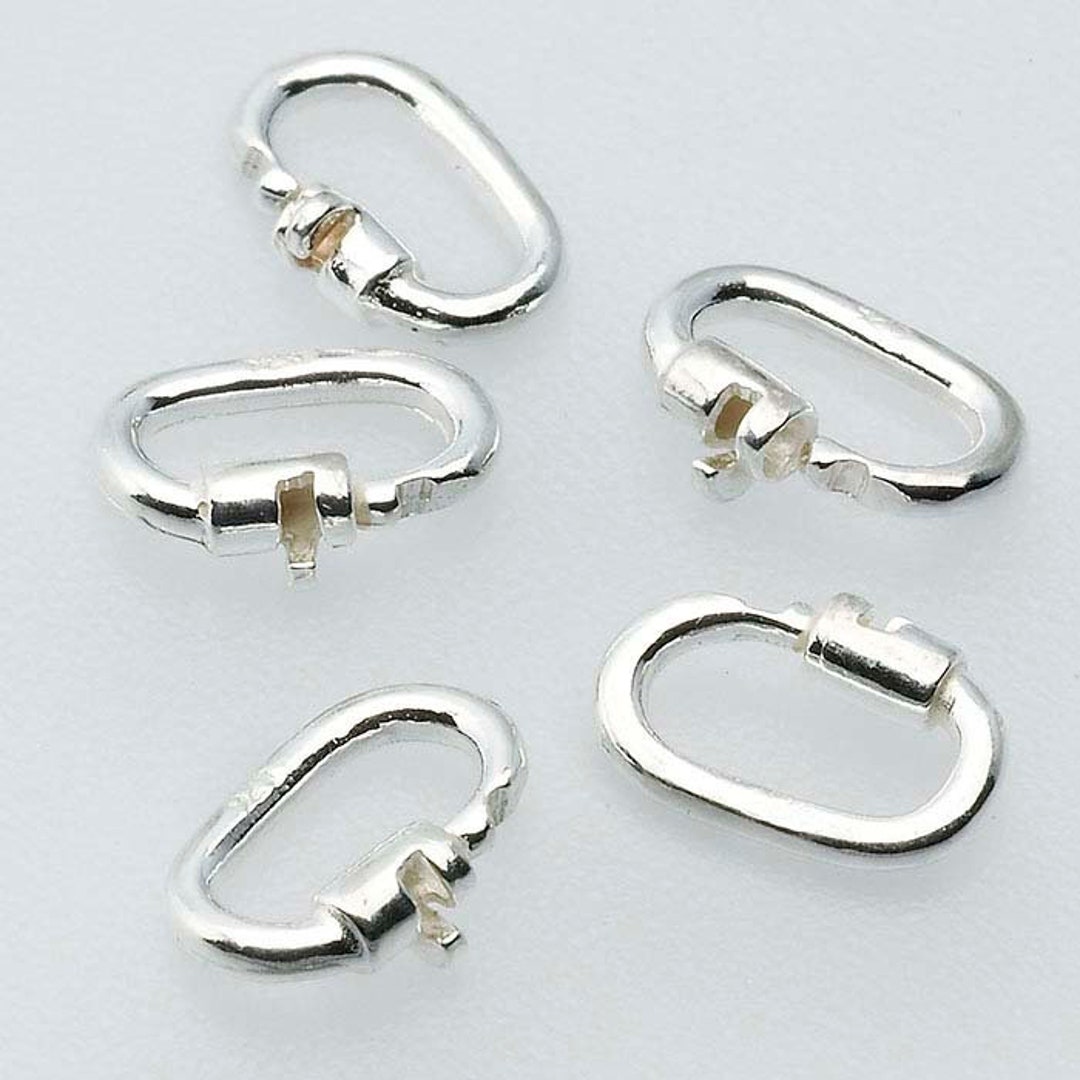 1 (one) Solid Sterling Silver Link Lock Jump Ring, No Soldering Secured ...