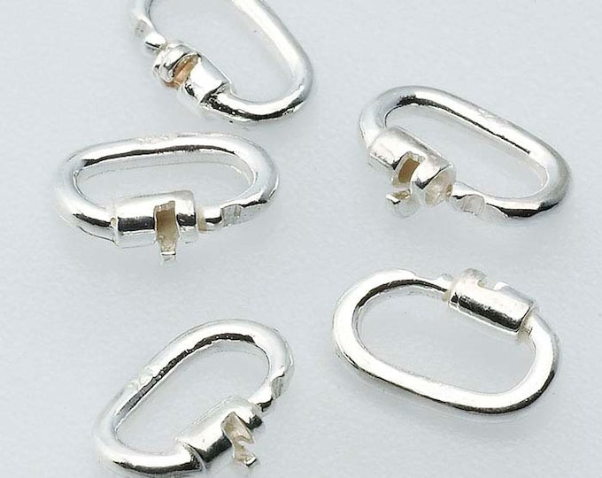 1 (one) Solid Sterling Silver Link Lock Jump Ring, No Soldering Secured ...