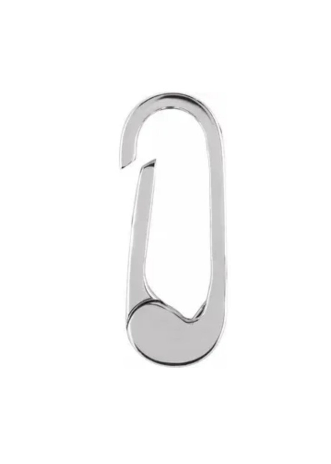 14K Solid White Gold Hinged Bail, Clasp Link Bail, Connector Paperclip ...