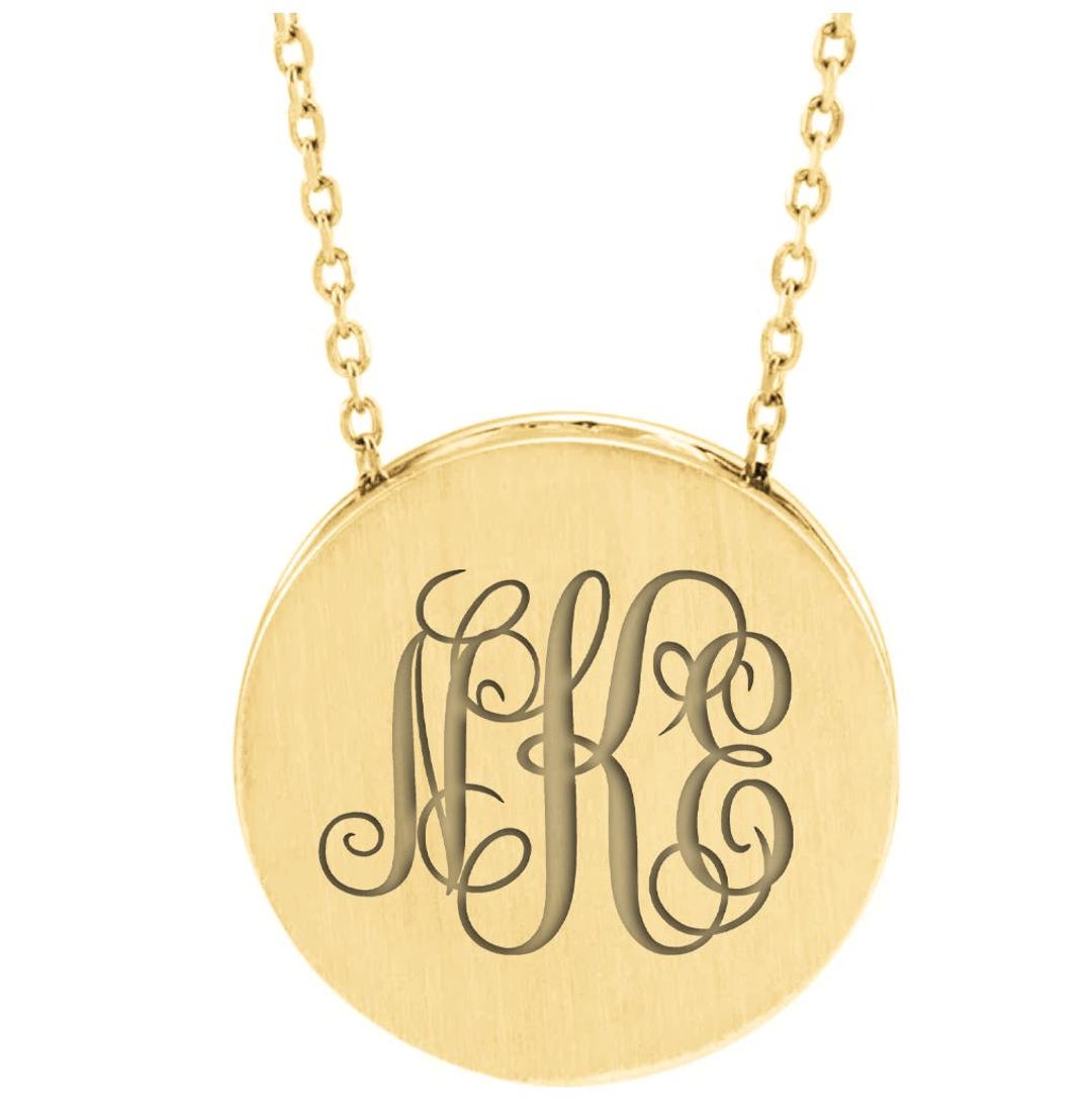 14K Solid Gold Sliding Pendant Engravable/sterling Silver Sliding ...