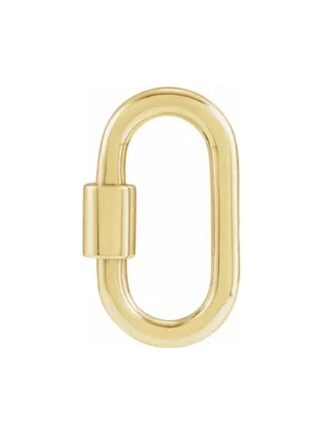 14K Gold Link Lock Gold Bail Locking Clasp Charm Bail Enhancer ...