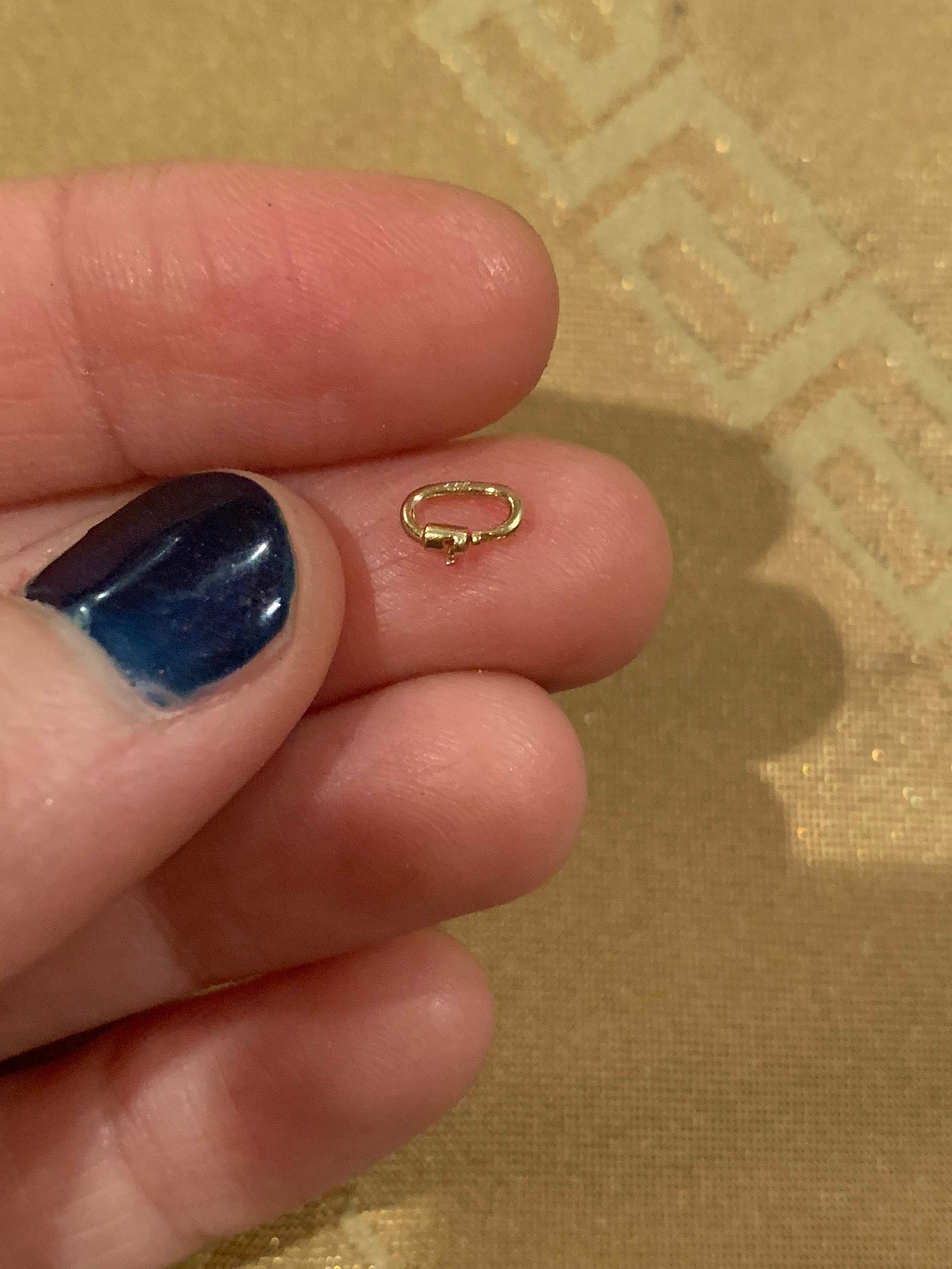 ONE 14K Solid Gold Link Lock Locking Jump Ring Charm | Etsy New Zealand