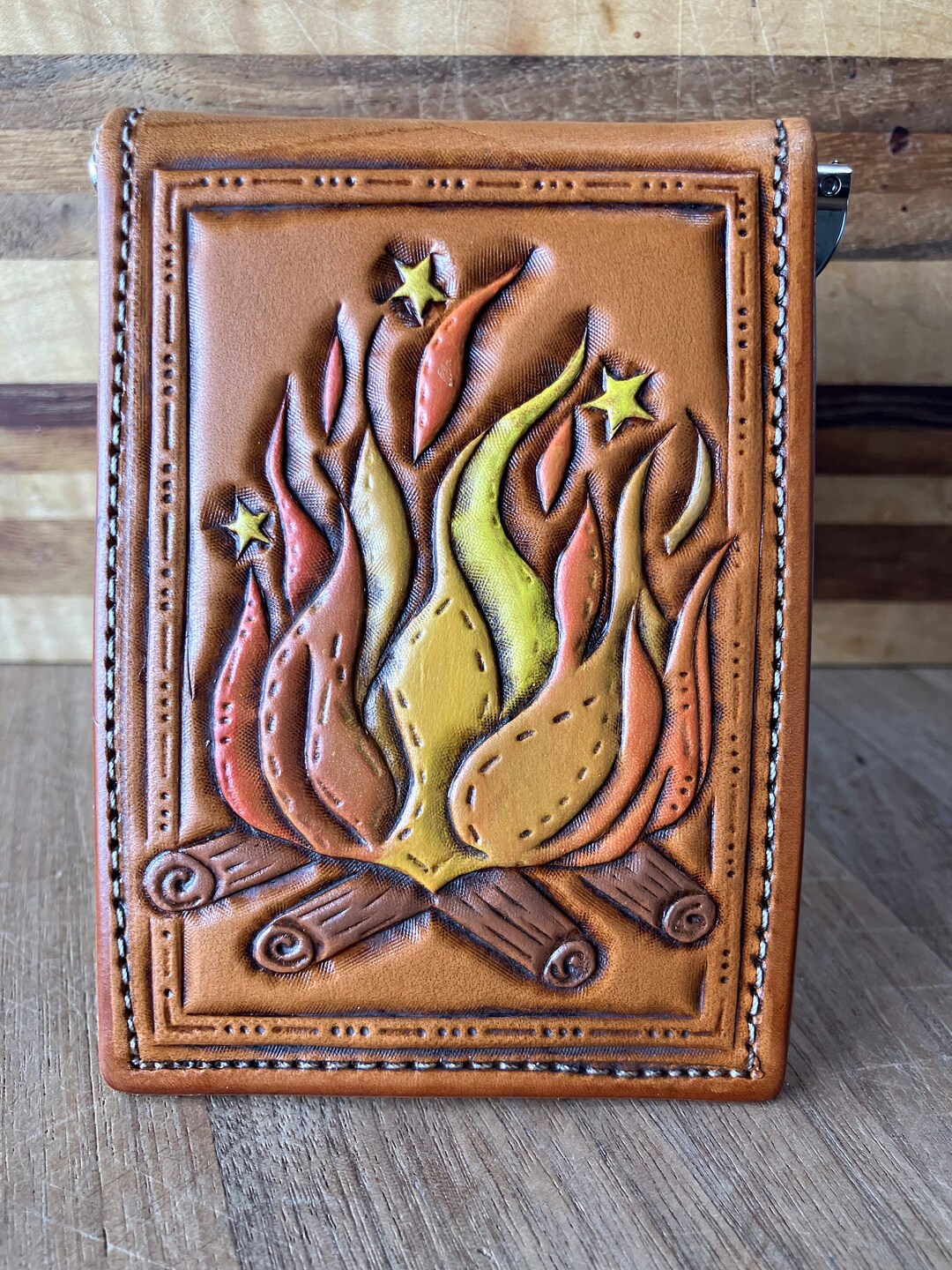 Painted Fire Wallet - Etsy