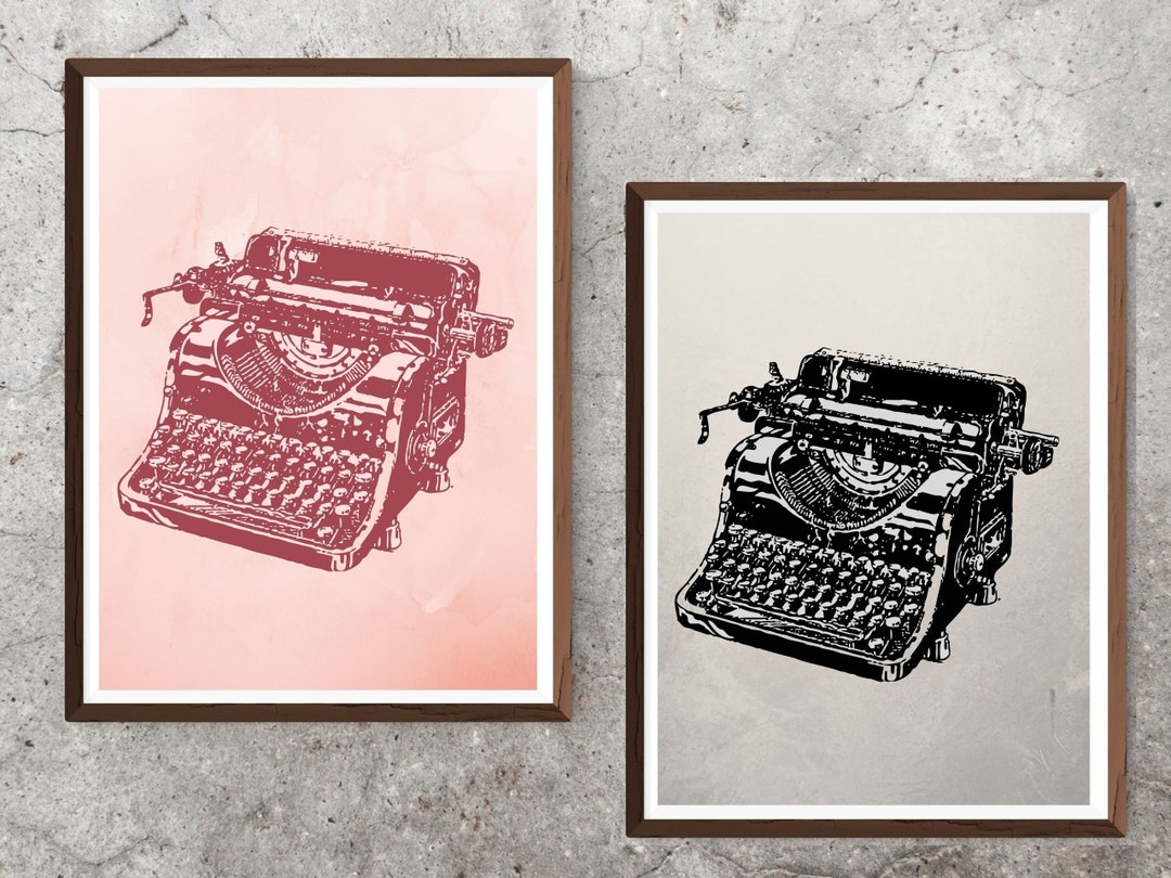 Downloadable Typewriter Wall Art Print, Antique Minimalistic Retro ...