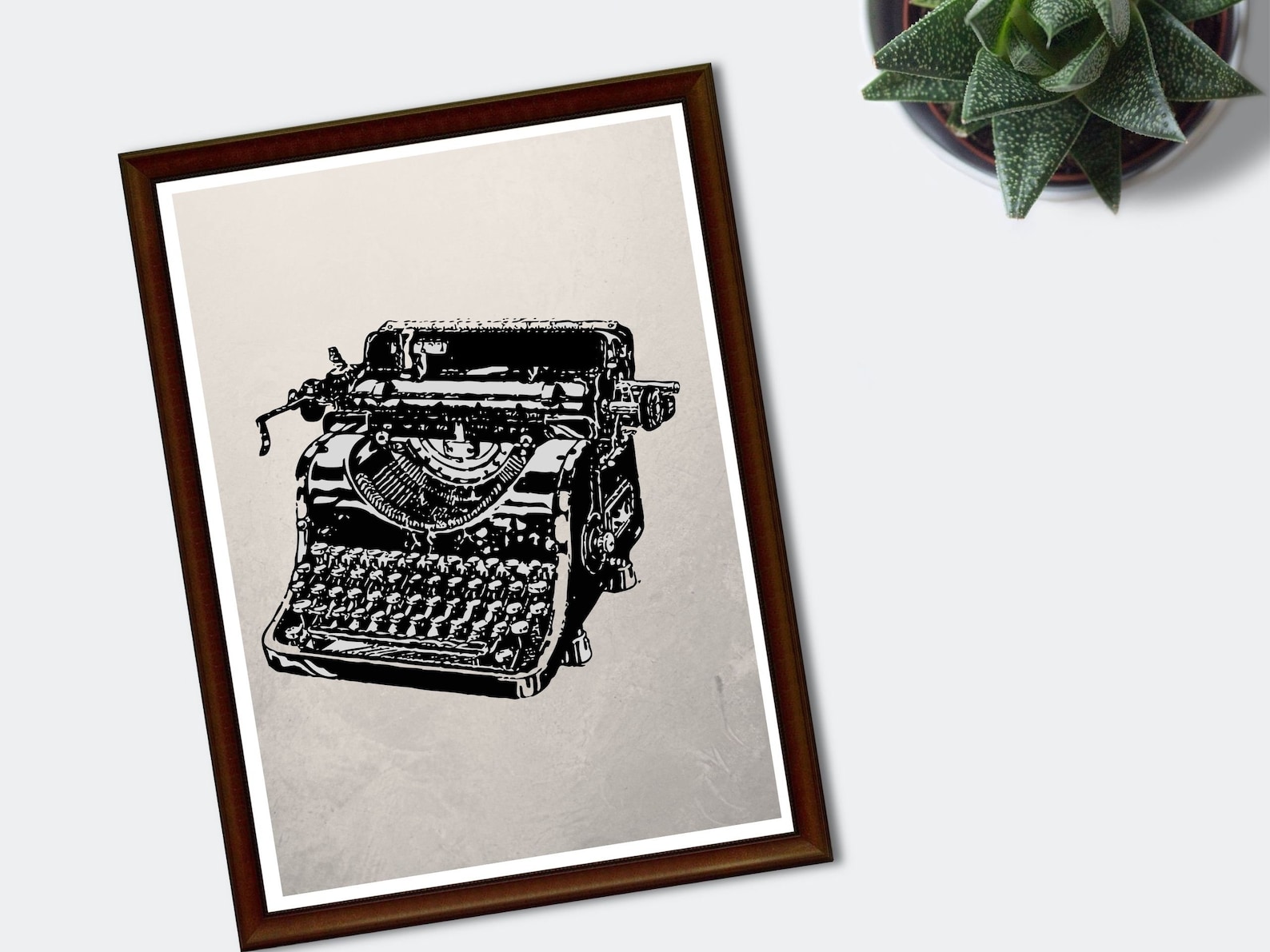 Downloadable typewriter wall art print Antique minimalistic | Etsy