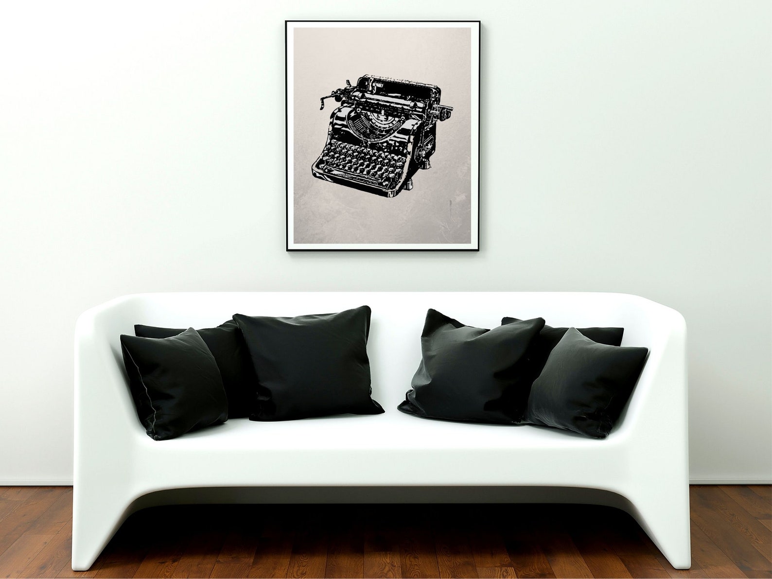 Downloadable Typewriter Wall Art Print, Antique Minimalistic Retro ...