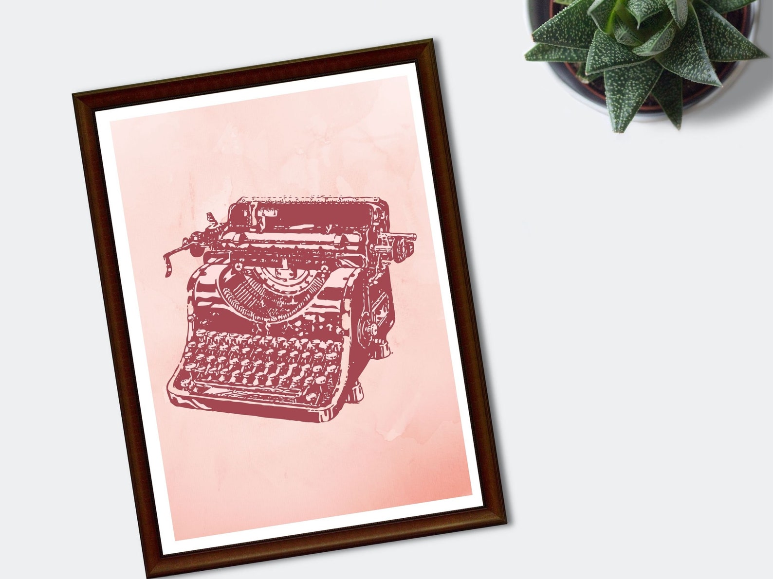 Downloadable Typewriter Wall Art Print, Antique Minimalistic Retro ...