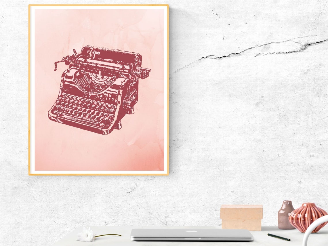 Downloadable Typewriter Wall Art Print, Antique Minimalistic Retro ...