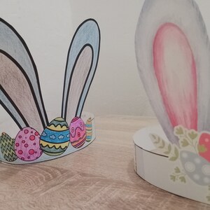 Easter Bunny Ears Crown Printables, Floral + Egg Designs Headband ...