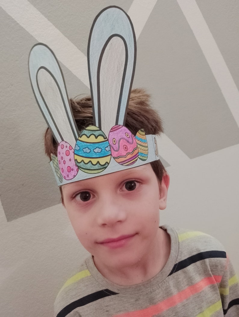 Easter Bunny Ears Crown Printables, Floral + Egg Designs Headband ...