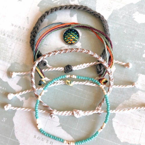 Ocean Water Waterproof String Bracelet Set | Etsy