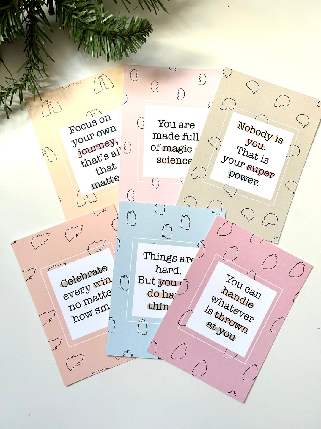 Pack of 6 Anatomy Quote Cards - Etsy