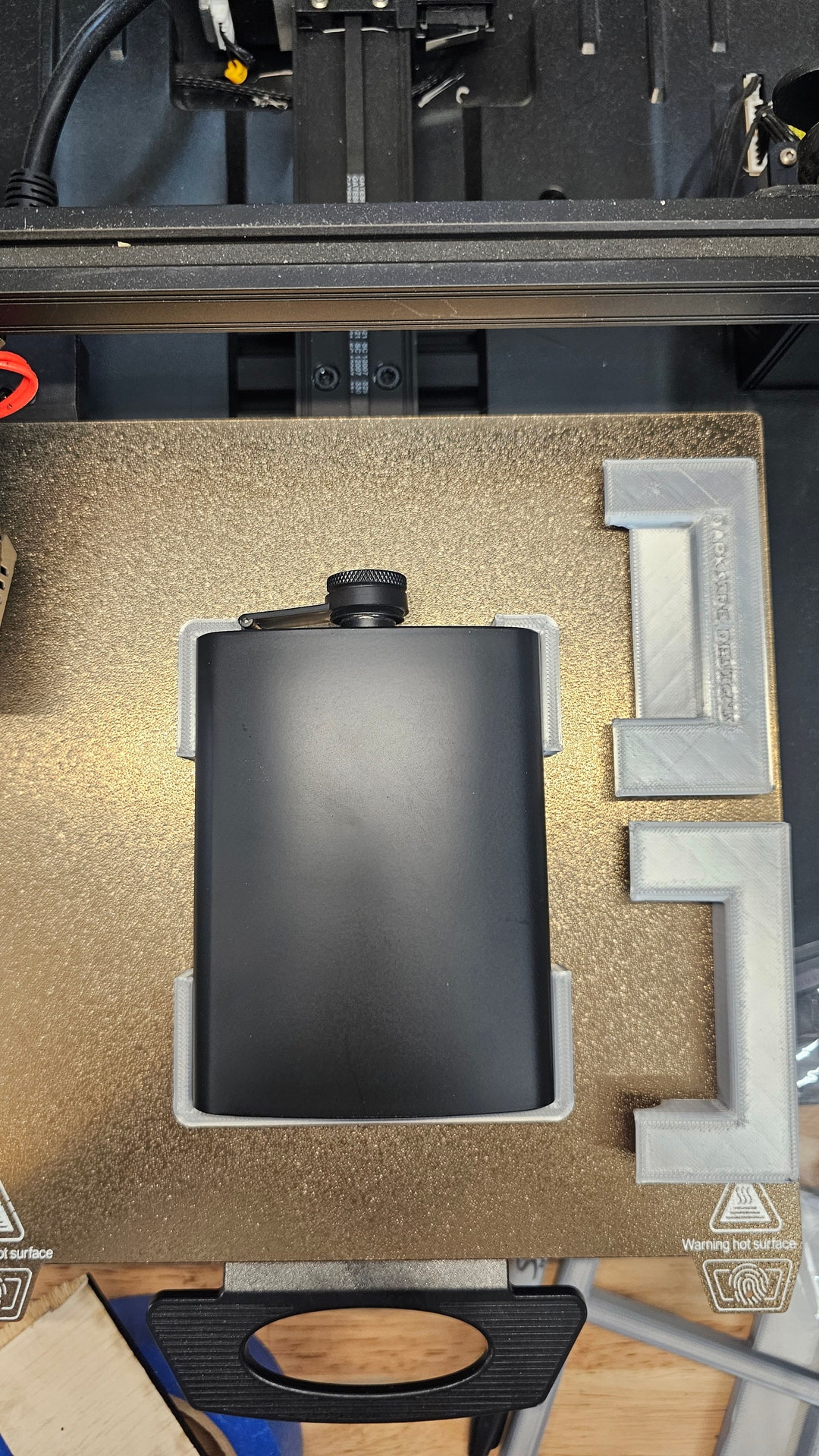 Hip Flask 8 Oz. Fiber W/optional RFID Wallet Attachment Jig for Fiber ...