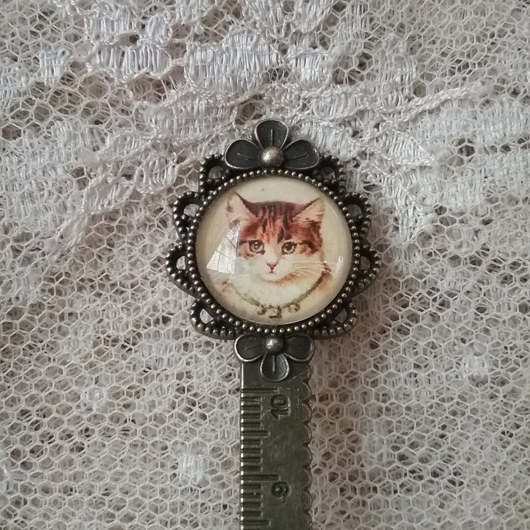 Victorian Kitten Bookmark, Vintage Inspired Cat Bookmark, Kitty ...