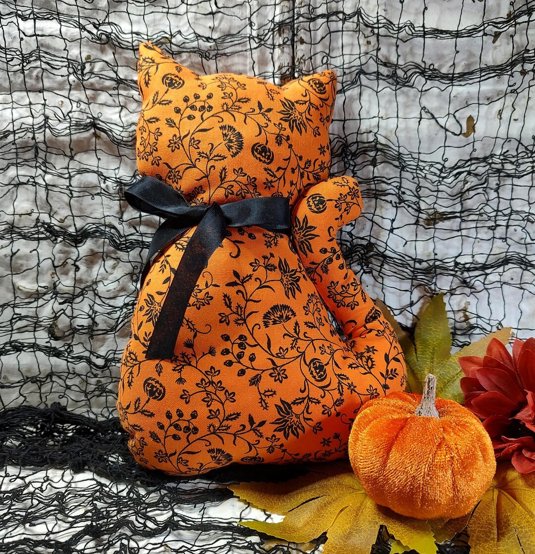 Halloween Kitten Pillow, Mini Cat Pillow, Cat Decor, Halloween Pillow ...