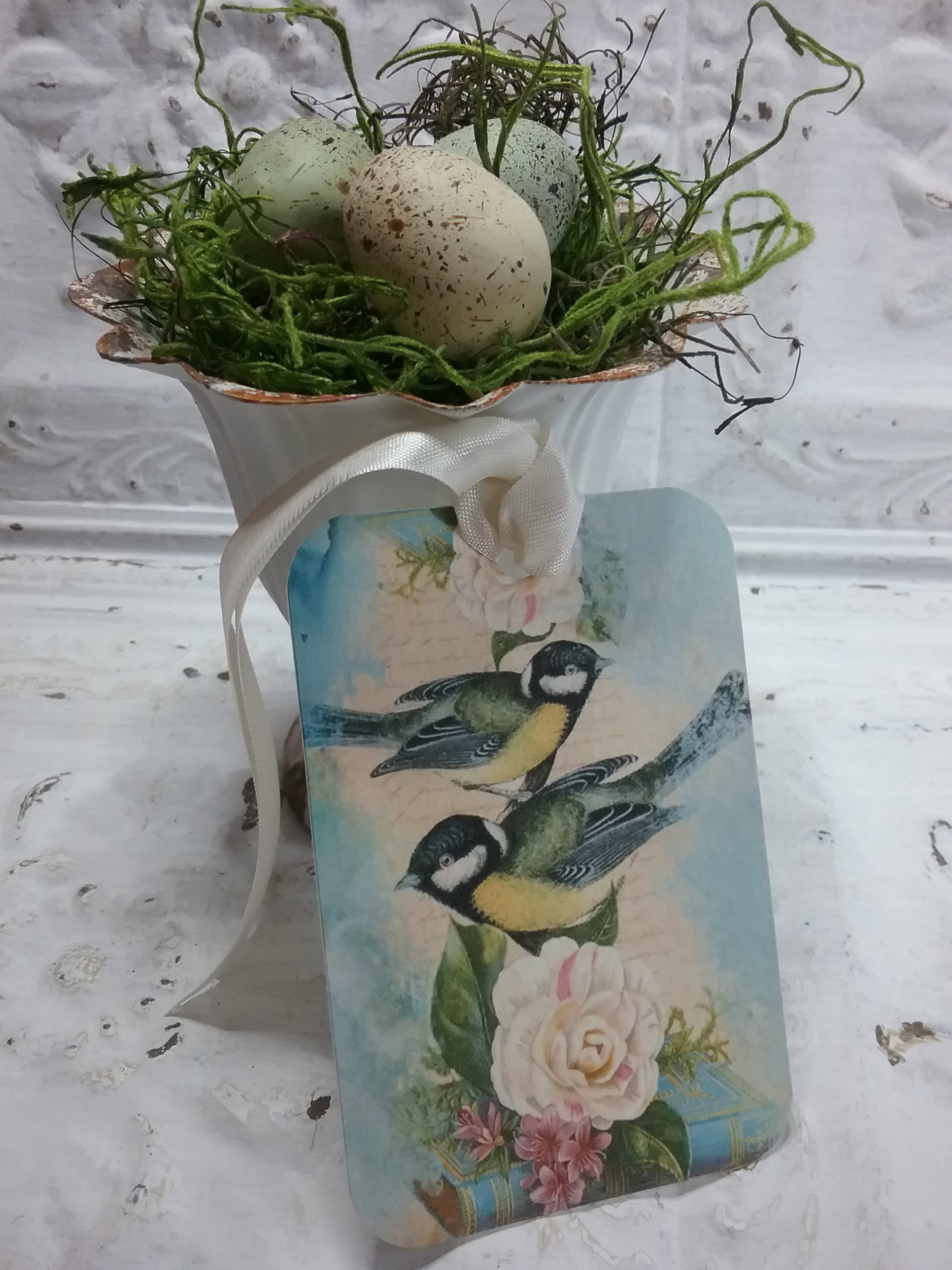 Shabby Chic Bird Gift Tags, Romantic Vintage Style Bird Tags, Set of ...