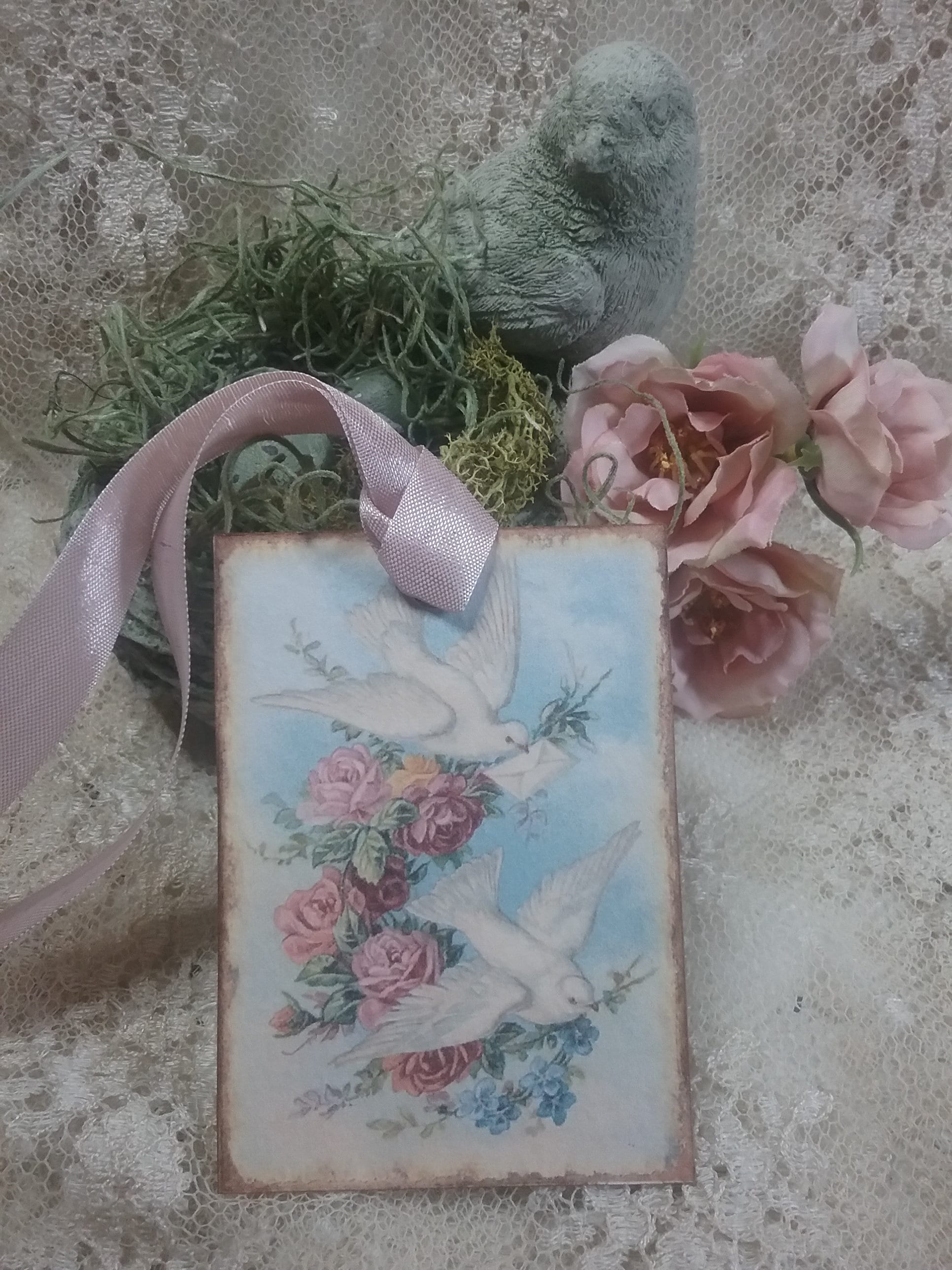 Happy Spring Bird Gift Tags, Sweet Vintage Bird Tags, Spring Tags ...