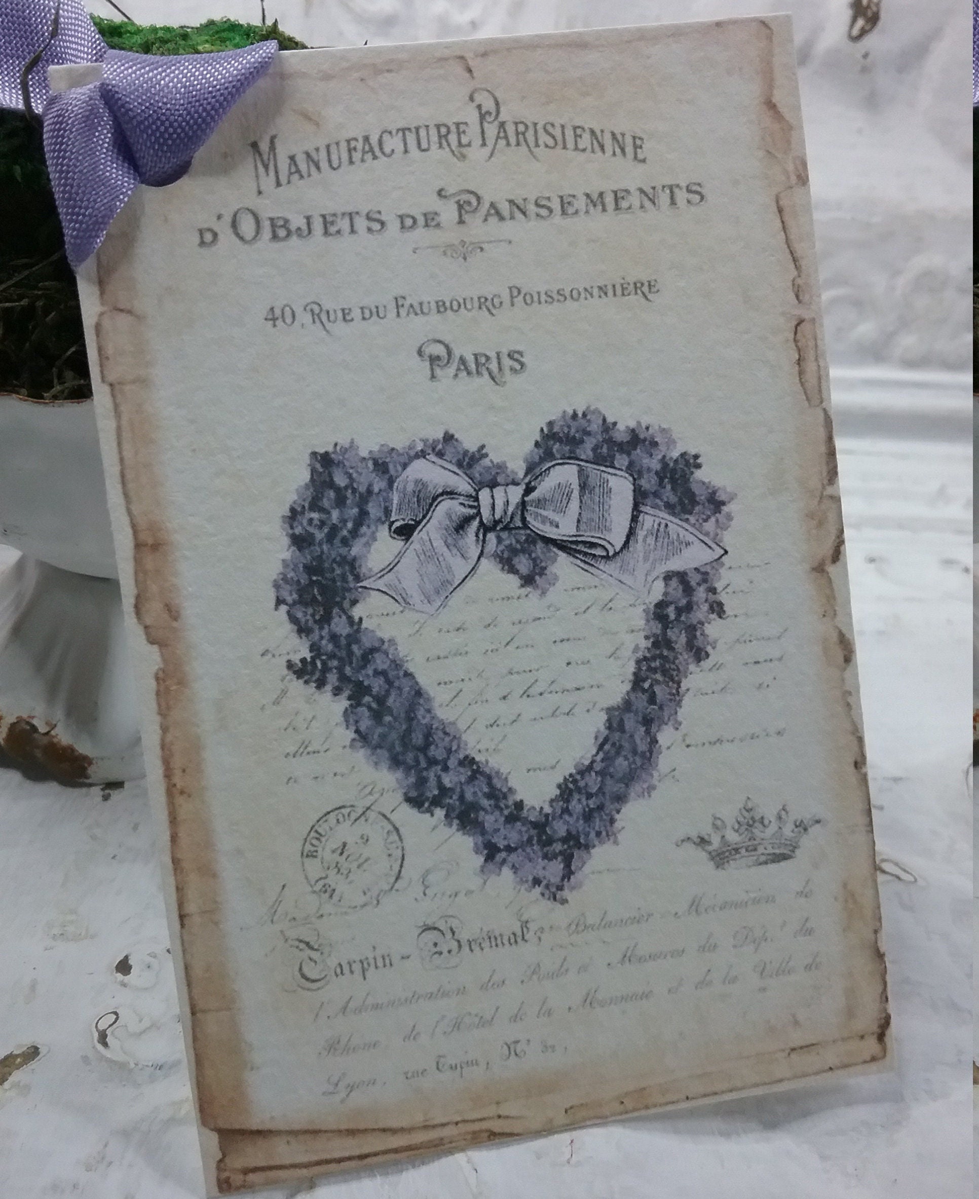 French Lavender Gift Tags, French Country Tags, Set of Four - Etsy