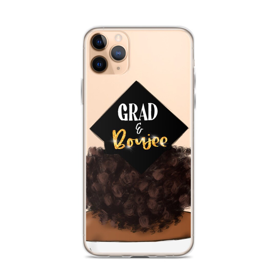 Grad and Boujee African American iPhone Case | Graduation Gift | Black ...