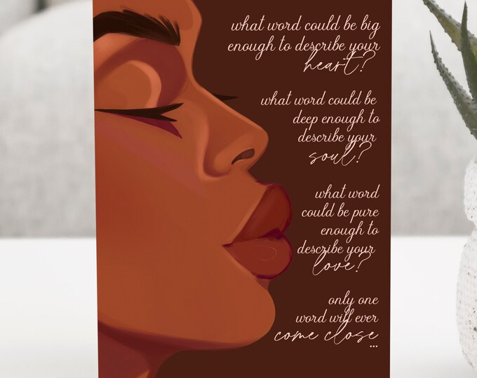 One Word African American Birthday Greeting Card Coco Michele - Etsy