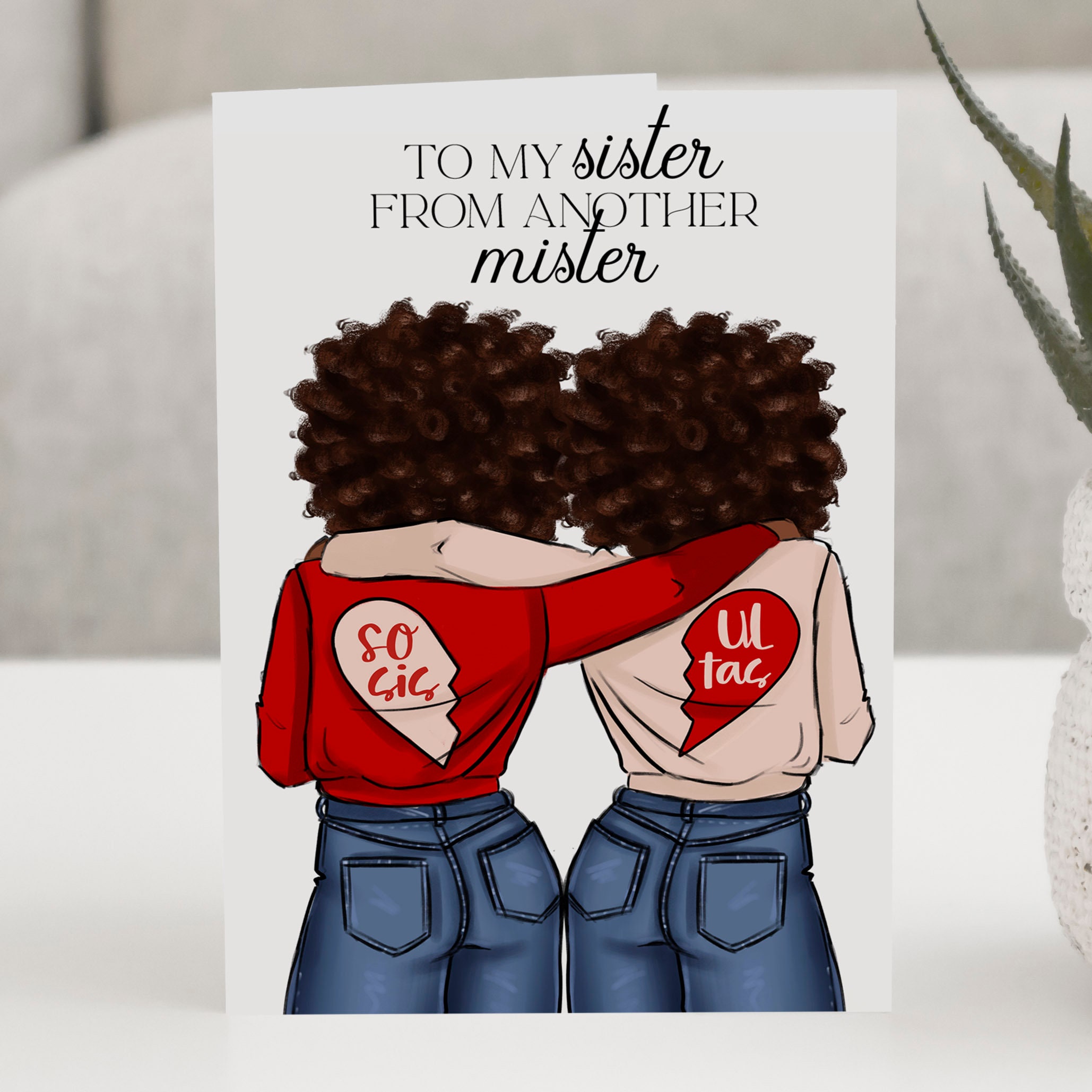 Crimson & Cream Sorority Soul Sista Galentine's Day Card | Valentine's ...