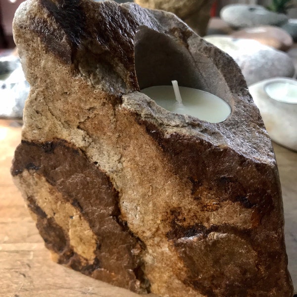 Rock Candle Holder - Etsy