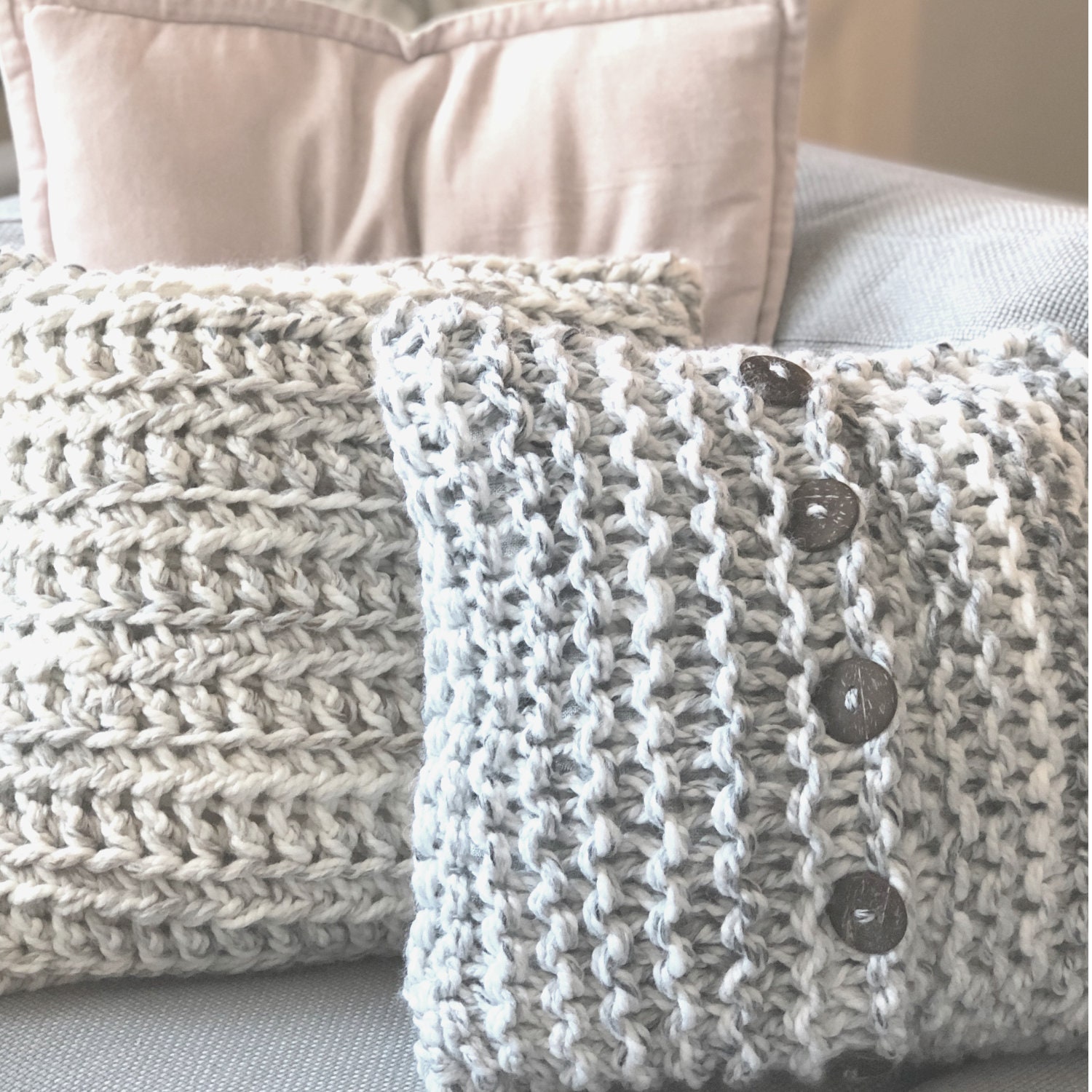 Pillow Cover Knitting Pattern, Chunky Knit Pillow Pattern, Easy Throw ...