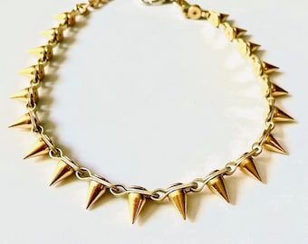 Gold Spike Necklace - Etsy