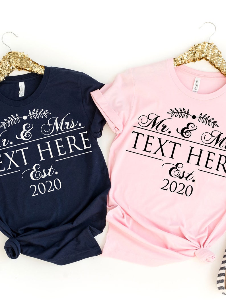 Mr And Mrs Shirts Honeymoon Shirts Newlywed Shirts Wedding Etsy