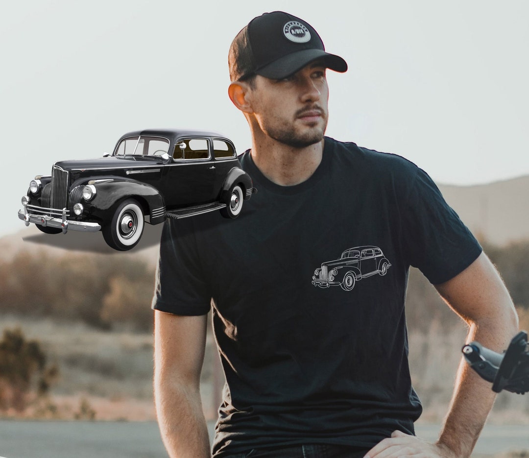 Custom Pocket Size Line Art Classic Car Shirt, Pocket Size Custom ...