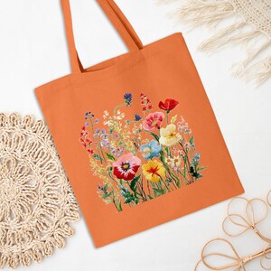 Wild Flowers Designer Bags, Wildflowers Flower Bags, Botanical Pattern ...