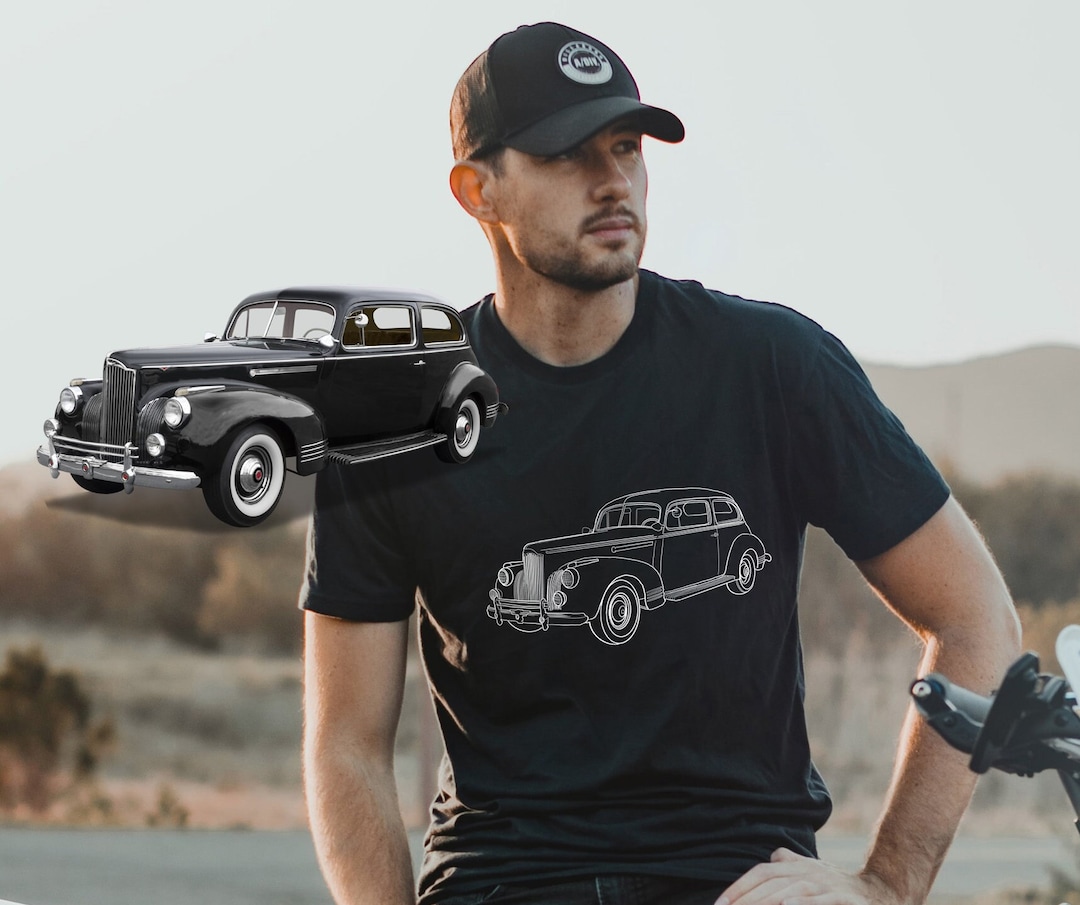 Custom Line Art Classic Car Shirt, Custom Classic Car Outline Shirt ...