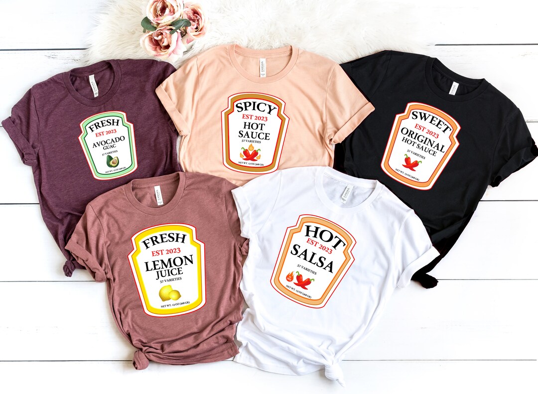 Sauce Team Shirt, Group Condiments Shirt, Matching Condiment Team Shirt ...