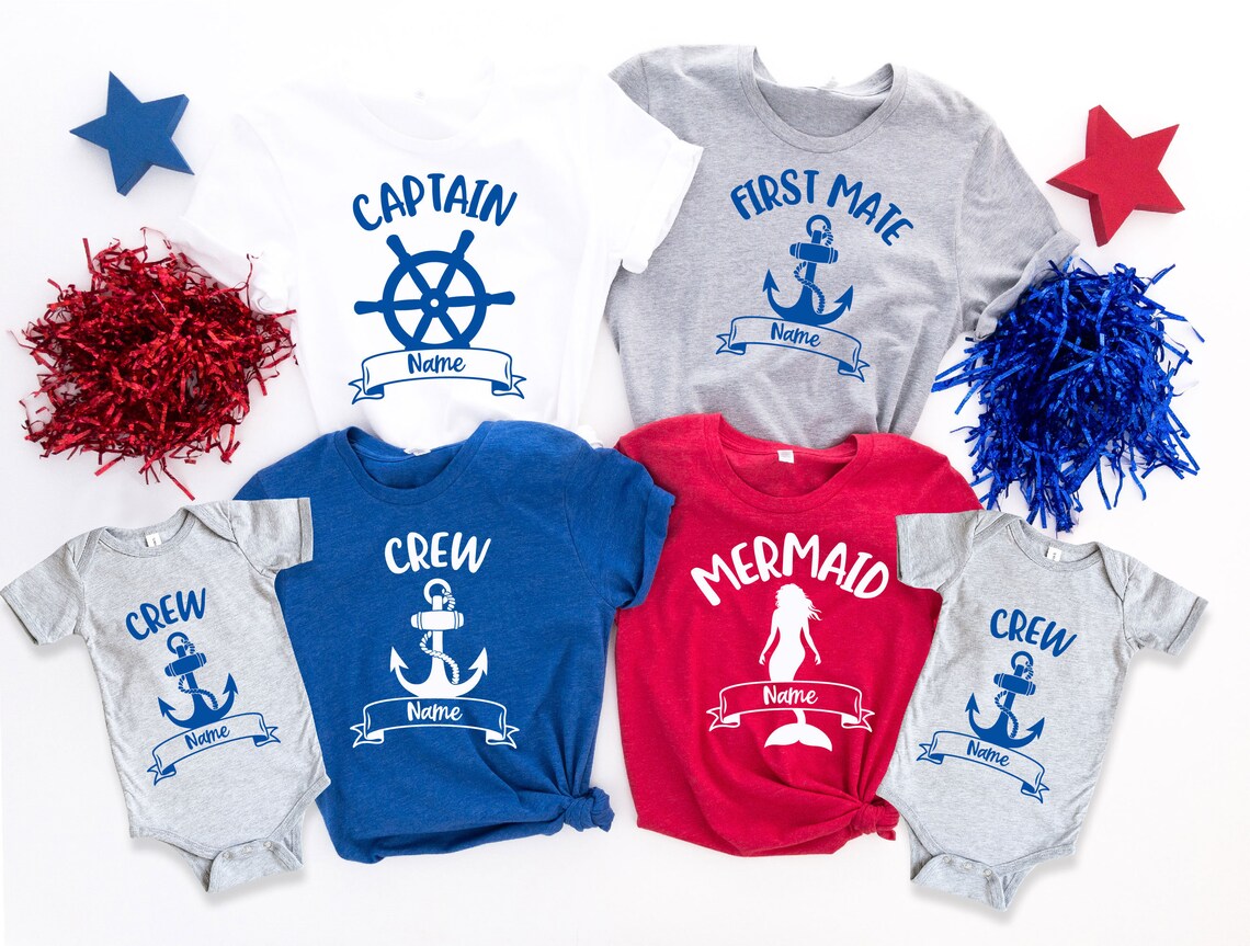 Custom Captain shirt First Mate shirt Personalized captain | Etsy