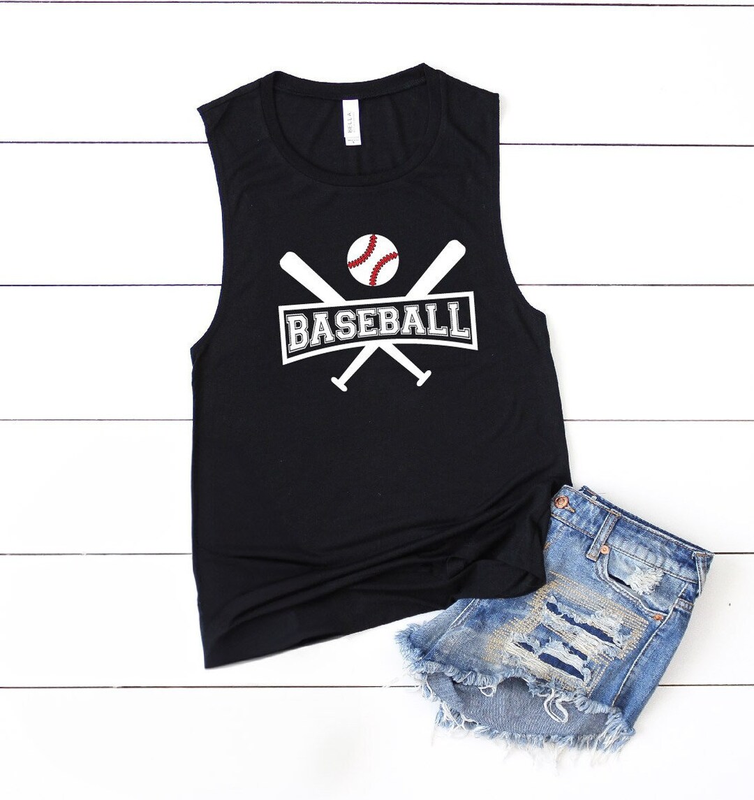 Baseball Tank Top ,baseball Shirts, Baseball Women's Moms All Day Tank ...
