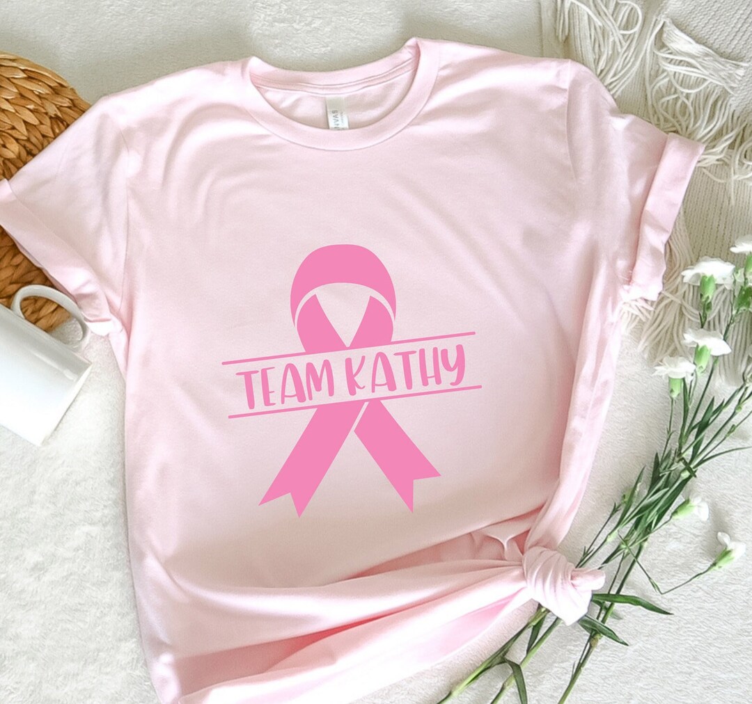 Breast Cancer Shirt, Cancer Ribbon Shirt, Personalized Team Cancer ...