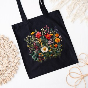 Wild Flowers Designer Bags, Wildflowers Flower Bags, Botanical Pattern ...