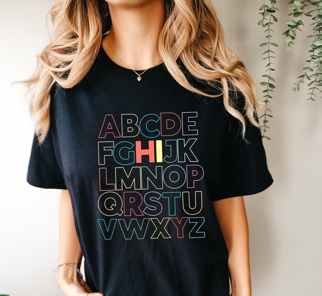 Alphabet Shirt Back to School Shirt ABC Shirt First Grade - Etsy
