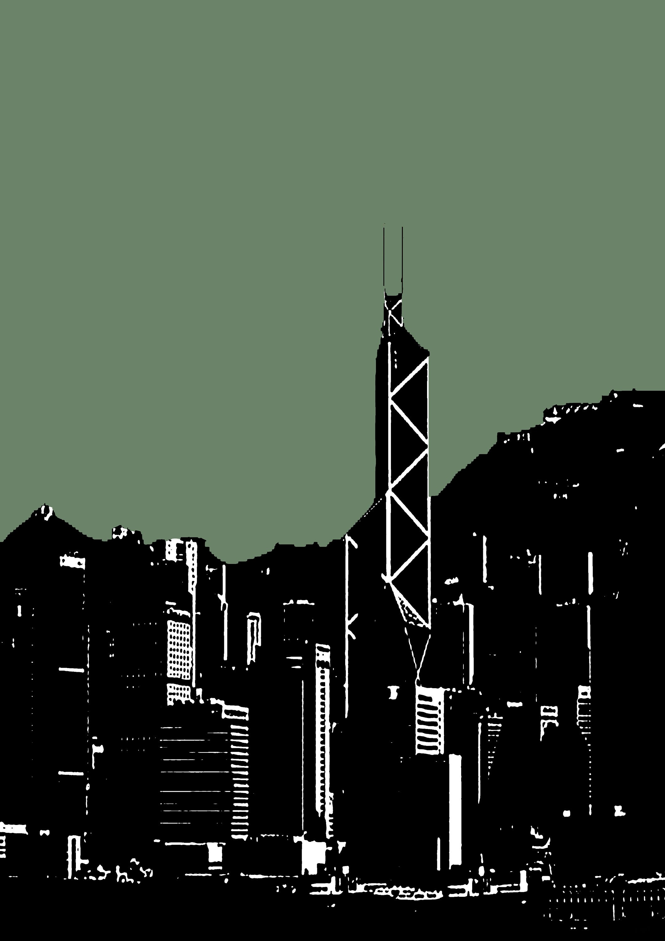 Hong Kong Skyline Art Print. - Etsy